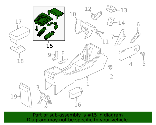 2022-2023 Hyundai Kona Shift Panel 84650-I3010-MPP | OEM Parts Online
