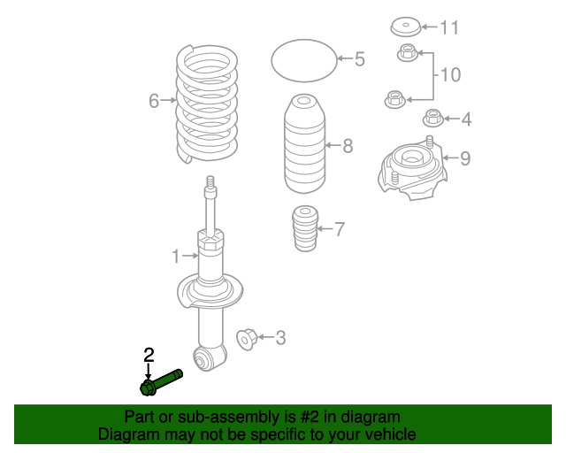 2014-2021 Subaru OEM NEW 16-19 Subaru BRZ Crosstrek Forester Strut ...