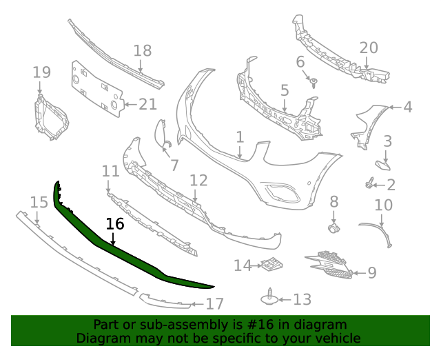 253-885-57-06-64 - Lower Trim 2018-2021 Mercedes-Benz | Mercedes-Benz ...