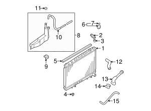 2001-2004 Nissan Pathfinder Reservoir Assembly 21710-4W00A | TascaParts.com
