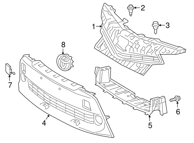 53112-47210 - Lower Grille 2015-2017 Toyota Prius V | Longo Toyota Parts