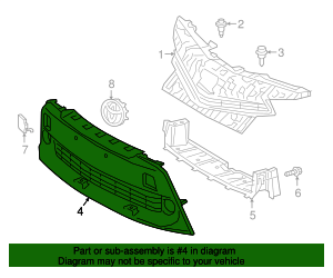2015-2017 Toyota Prius V Lower Grille 53112-47200 | Toyota Parts Center