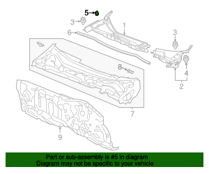 74206-T2A-A00 - Cowl Vent Panel Cap 2013-2017 Honda Accord | Honda ...