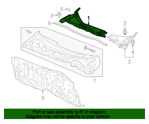 2013-2017 Honda Accord Cowl Top Assembly (B) 74219-T2F-A00 | OEM Parts ...