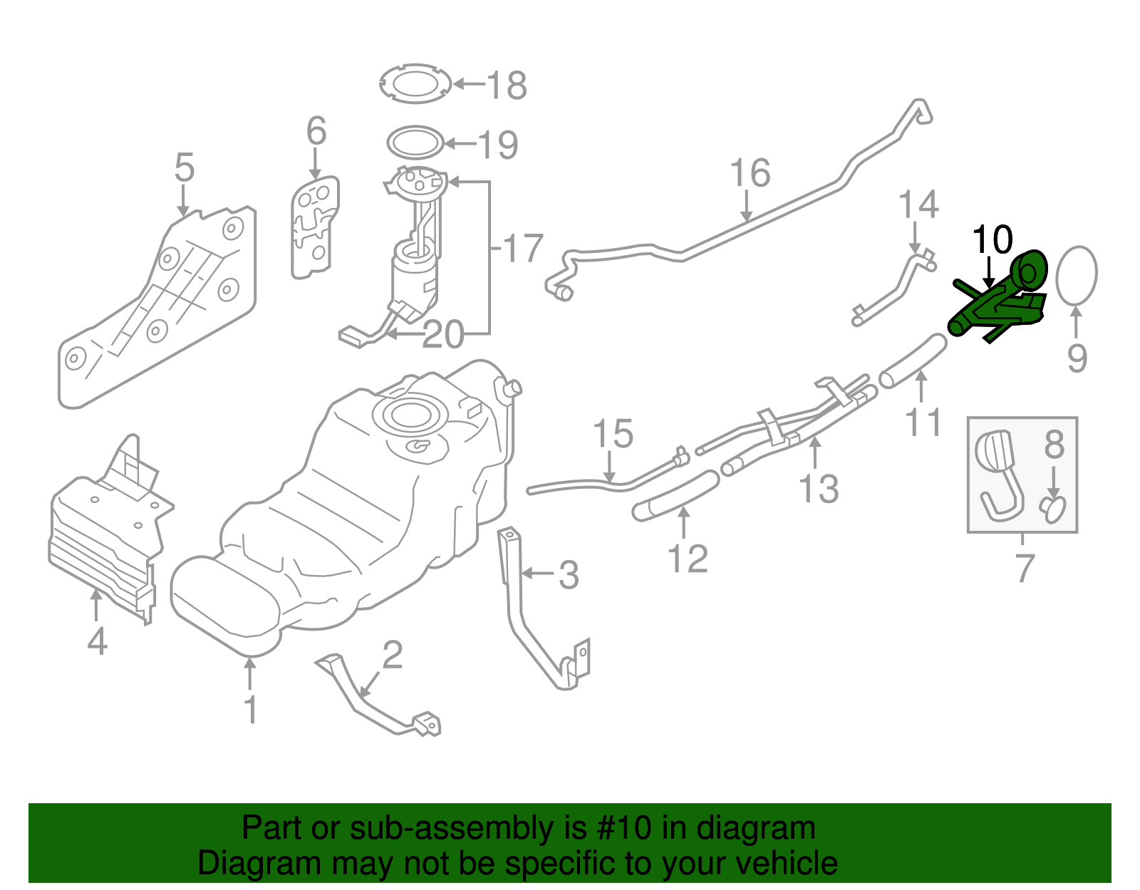 2017-2022 Nissan Armada Fuel Filler Neck 17228-1LA0A | Hoffman Nissan Parts