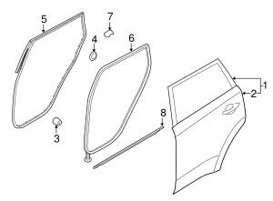 83130-G5000 - Door Weather-Strip 2017-2022 Kia | Kia.Parts Store