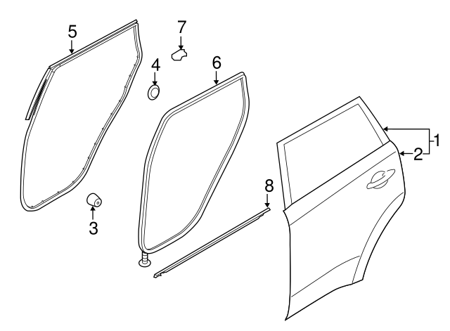 2017-2022 Kia Door Shell 77003-G5000 | Kia Automotive Parts
