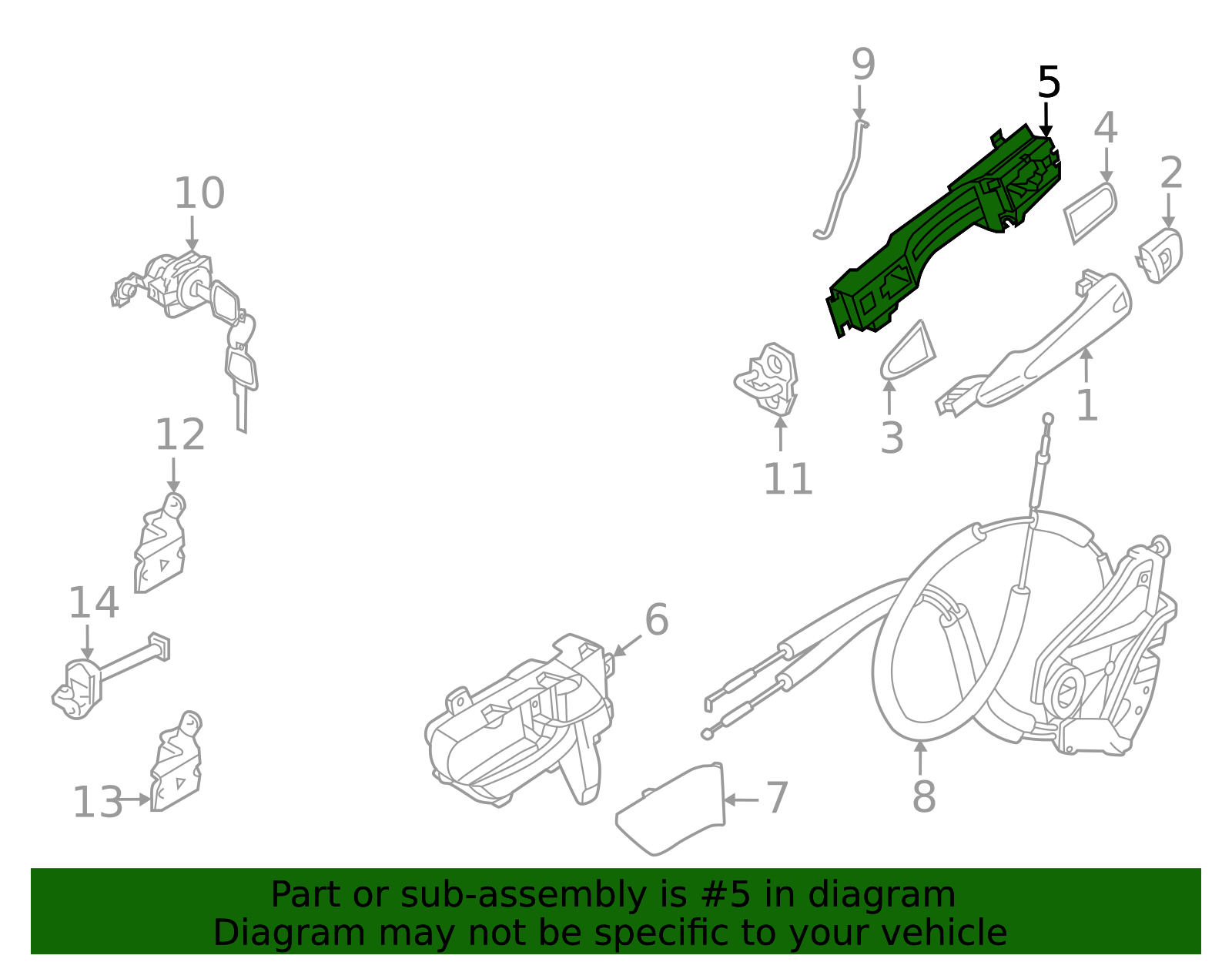 2021-2024 Nissan Handle Base 80611-6RR0A | Melloy Nissan Parts