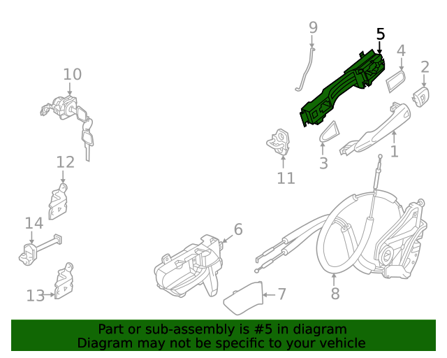 80610-6RA0A - Handle Base 2021-2024 Nissan Rogue | Nissan Parts ...