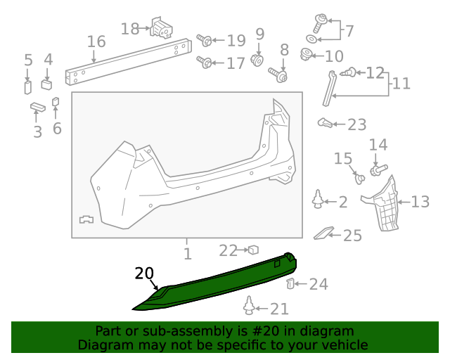 52453-47900 - Lower Cover - 2019-2022 Toyota | OEM Genuine Toyota Parts