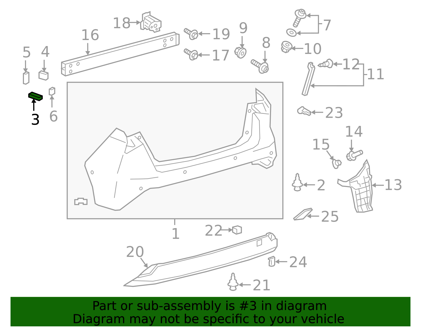 52191-47030 - Bumper Cover Seal 2016-2025 Toyota | Longo Toyota Parts