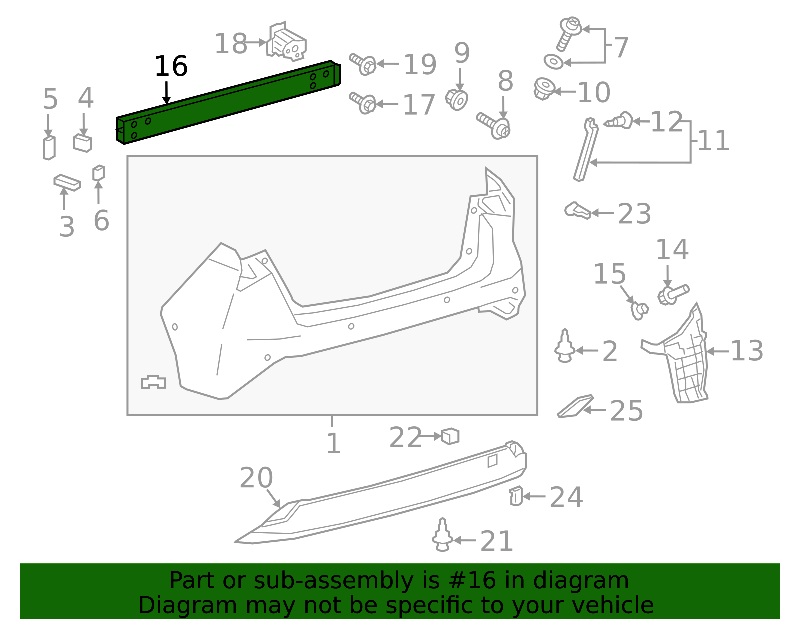 2016-2022 Toyota Impact Bar 52171-47080 | Toyota Parts Center