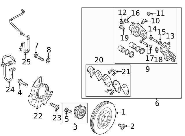 Genuine Brake Pads Front for 2019-2020 Hyundai Santa Fe | Part# 58101 ...