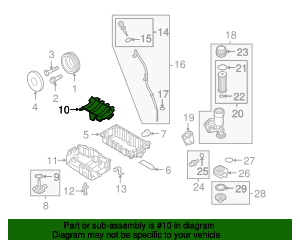 2005-2014 Volkswagen Engine Oil Sump Windage Tray 03G-103-623-A | OEM ...