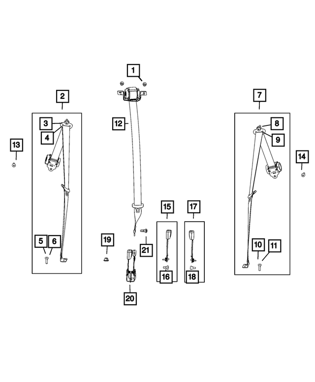 2023 Jeep Rear Seat Buckle 7LX721X7AA | Miracle Mopar