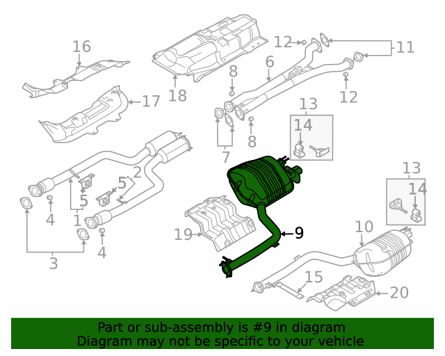 2021-2024 Genesis G80 Rear Muffler 28711-T1100 | OEM Parts Online