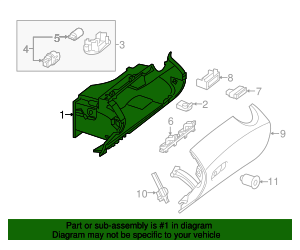 205-680-08-10 - Glove Box Housing 2015-2021 Mercedes-Benz ...