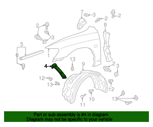 53846-AA020 - Fender Brace - 2002-2006 Toyota Camry | Nucar Toyota of ...