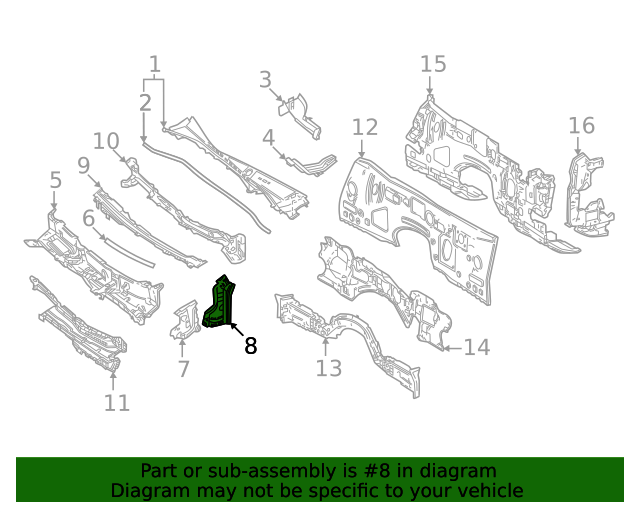55791-62010 - Cowl Side Panel - 2021-2022 Toyota Mirai | OEM Genuine ...