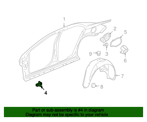 2004-2017 GM Fuel Tank Filler Door Spring 20912532 GM | GMPartsDirect.com