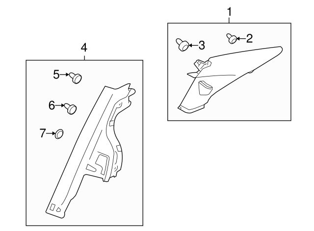 2008-2014 Subaru Quarter Trim Panel Clip 909130208 | Subaru Parts Store