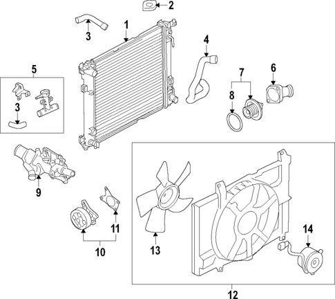 Radiator & Components for 2016 Nissan Versa Note | Planet Nissan