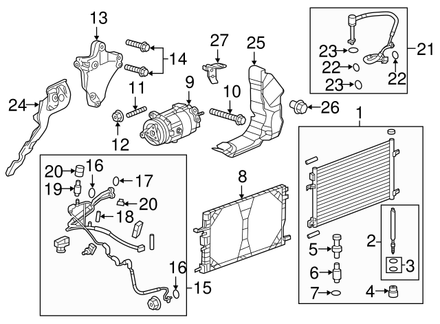 2012 Buick Regal Air Conditioning Compressor 19419916 | QuirkParts