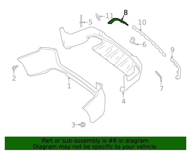 253-885-86-06 - Bumper Trim 2020-2022 Mercedes-Benz GLC 300 ...
