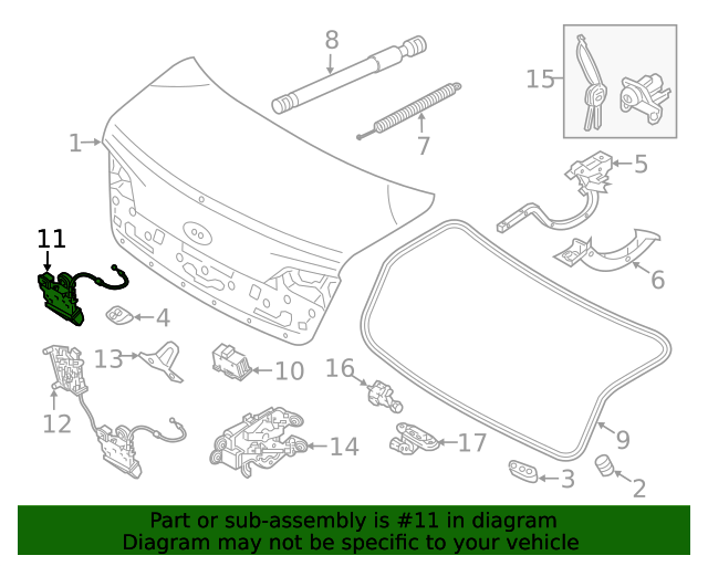 81230-G8000 - Latch Assembly - 2020 Kia Cadenza | Kia Auto Parts