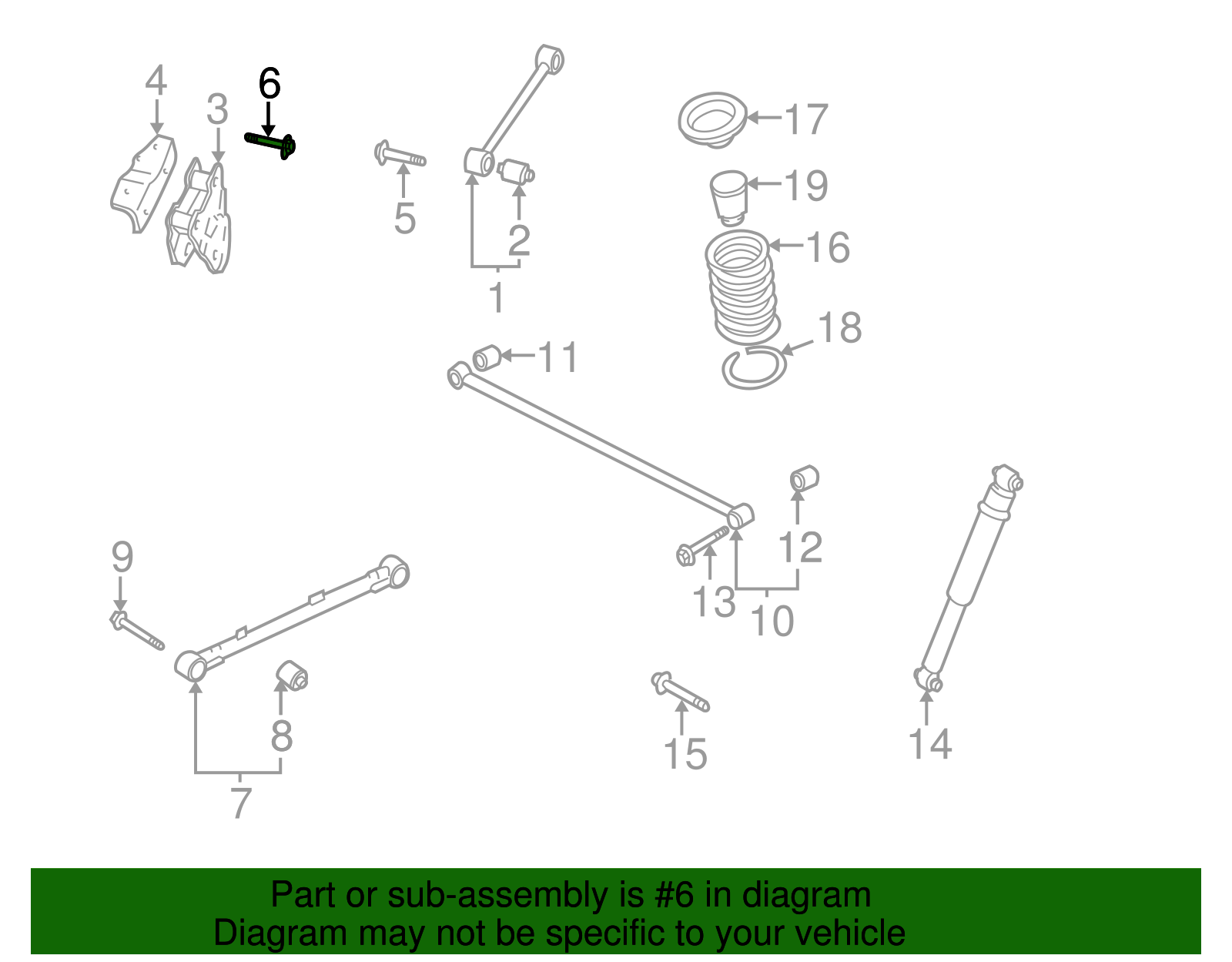 54368-0W01E - Upper Control Arm Bolt - 1996-2004 Nissan Pathfinder ...