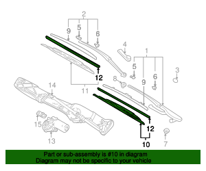 61-61-9-070-579 - Set of wiper blades 1997-2018 BMW | AutoNation Parts