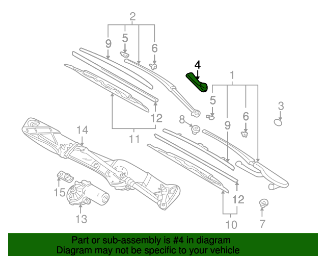 Genuine BMW 61-61-8-161-491 | Wiper Arm Cover | FREE Shipping on Most ...