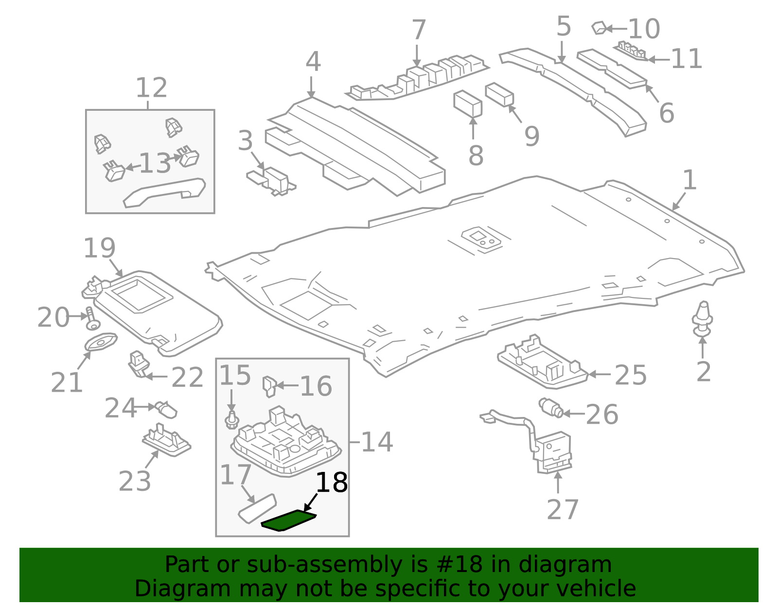 2020 Toyota Corolla Map Lamp Lens 81266-02870 | Discount Parts Monster