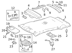 81240-12100-C0 - Dome Lamp Assembly - 2019-2022 Toyota | OEM Genuine ...