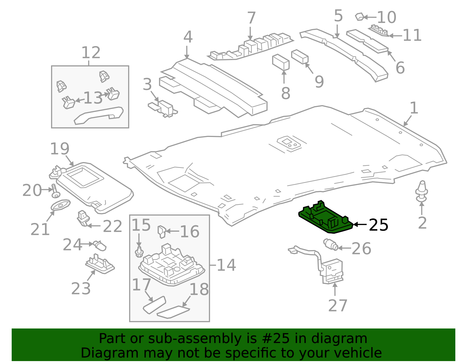 2022-2025 Toyota Dome Lamp Assembly 81240-48040-C1 | Retail Performance ...