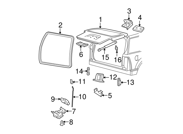 6L2Z-7840010-AA - Lift Gate - 2006-2010 Ford | Lasco Auto Parts