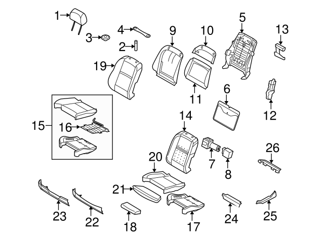 52107220865 - 2010-2014 BMW Seat Back Cover (52-10-7-220-865) | BMW of ...