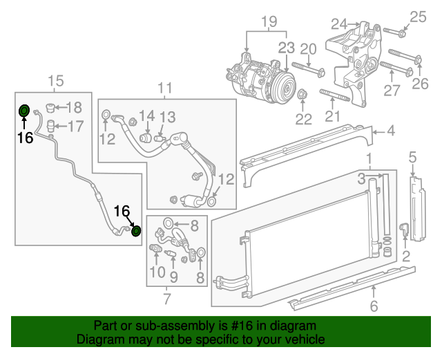 2011-2021 GM Air Conditioning Line O-Ring 13579649 | NewGMParts.com