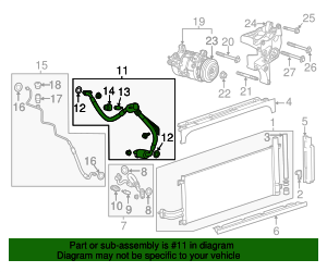 2015-2018 GM Air Conditioning Compressor Hose Assembly 84459872 GM ...