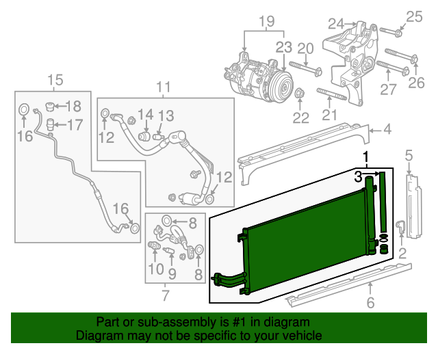 2014-2019 GM A/C Condenser 84621303 | AutoNationParts.com