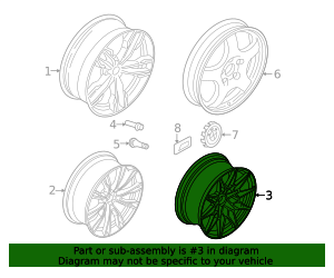 2022-2024 BMW BMW OEM 892M WHEEL IN JET BLACK 21" - FRONT 36119501476 ...