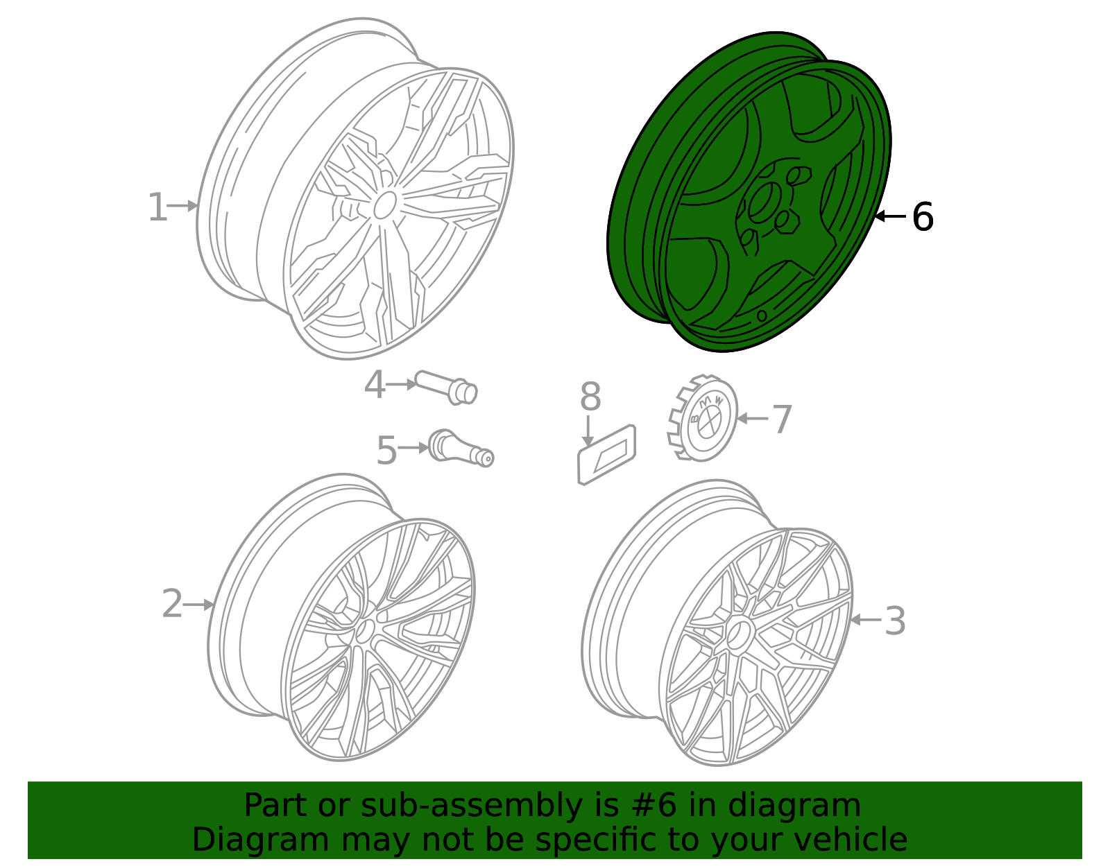 Genuine BMW 36-11-6-863-416 | Emergency Wheel Light Alloy - 4Bx18 ET:1 ...