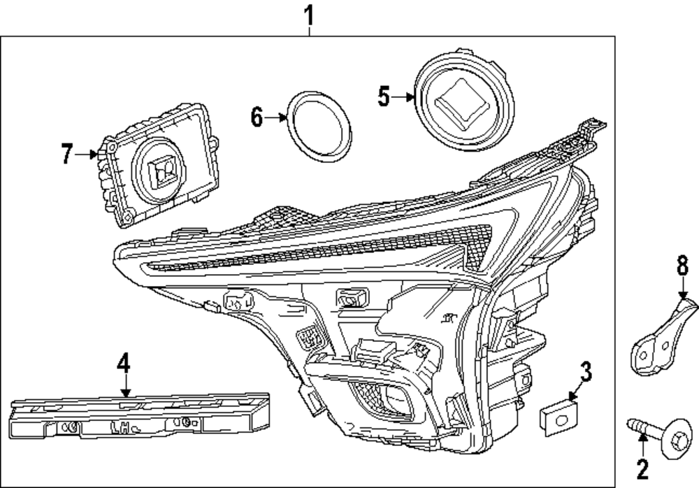2024-2025 GM Headlamp Bracket 60005393 | Chevy Parts Pros