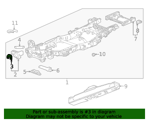 2021-2022 GM Front Driver Side Bumper Impact Bar Bracket 84765612 ...