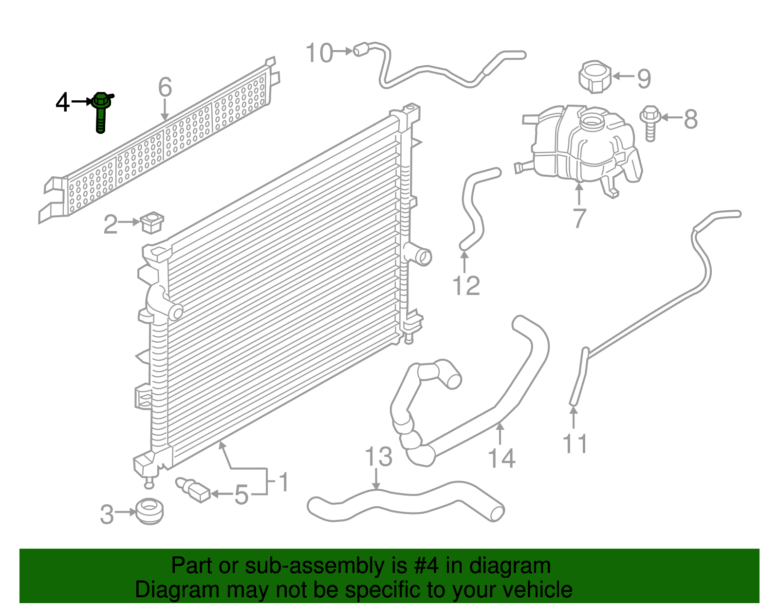 2015-2024 Ford OEM NEW 2015-2018 Ford Edge Right Or Left Upper Radiator ...