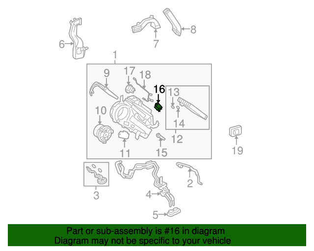 2008-2015 Toyota HVAC Air Inlet Door Actuator 87106-28180 | Toyota ...