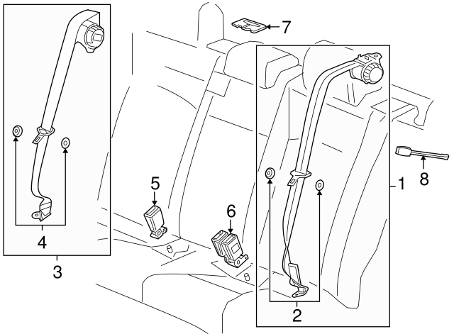 2011-2017 GM Cocoa Belt Latch Stop 19207765 | TascaParts.com