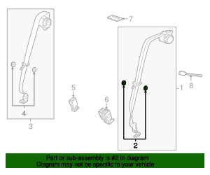 2011-2017 GM Cocoa Belt Latch Stop 19207765 | GMPartsDirect.com