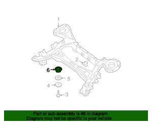 2004-2015 Nissan Suspension Cross-Member Insulator 55476-AR002 | OEM ...
