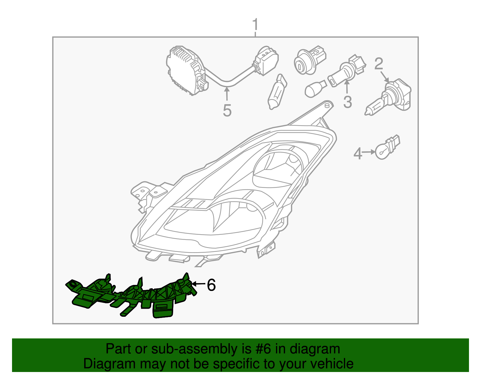 2008-2009 Nissan Altima Headlight Bracket 62245-JB10A | Nissan Parts ...